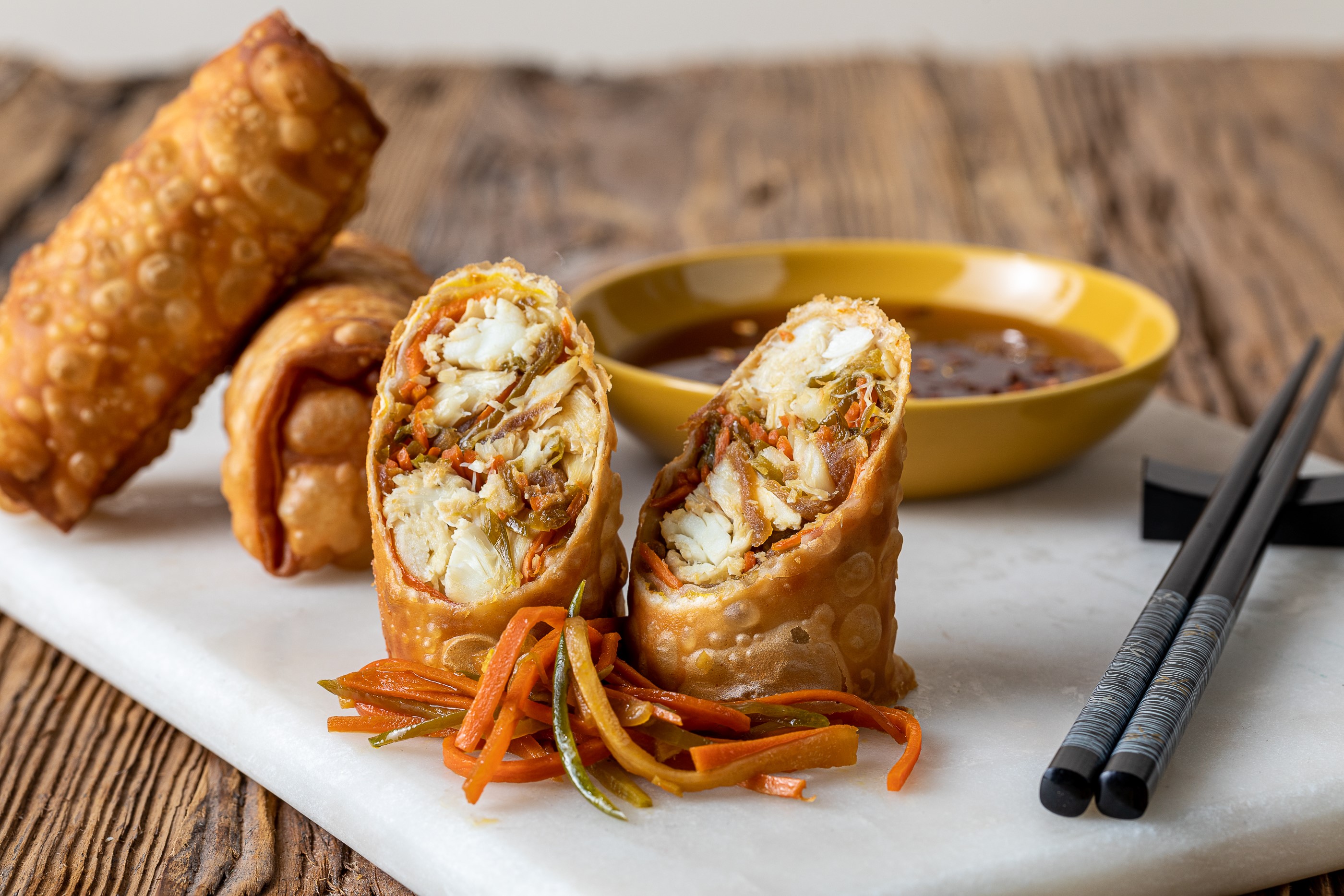 Crab Spring Rolls - 16 oz | Heron Point Seafood