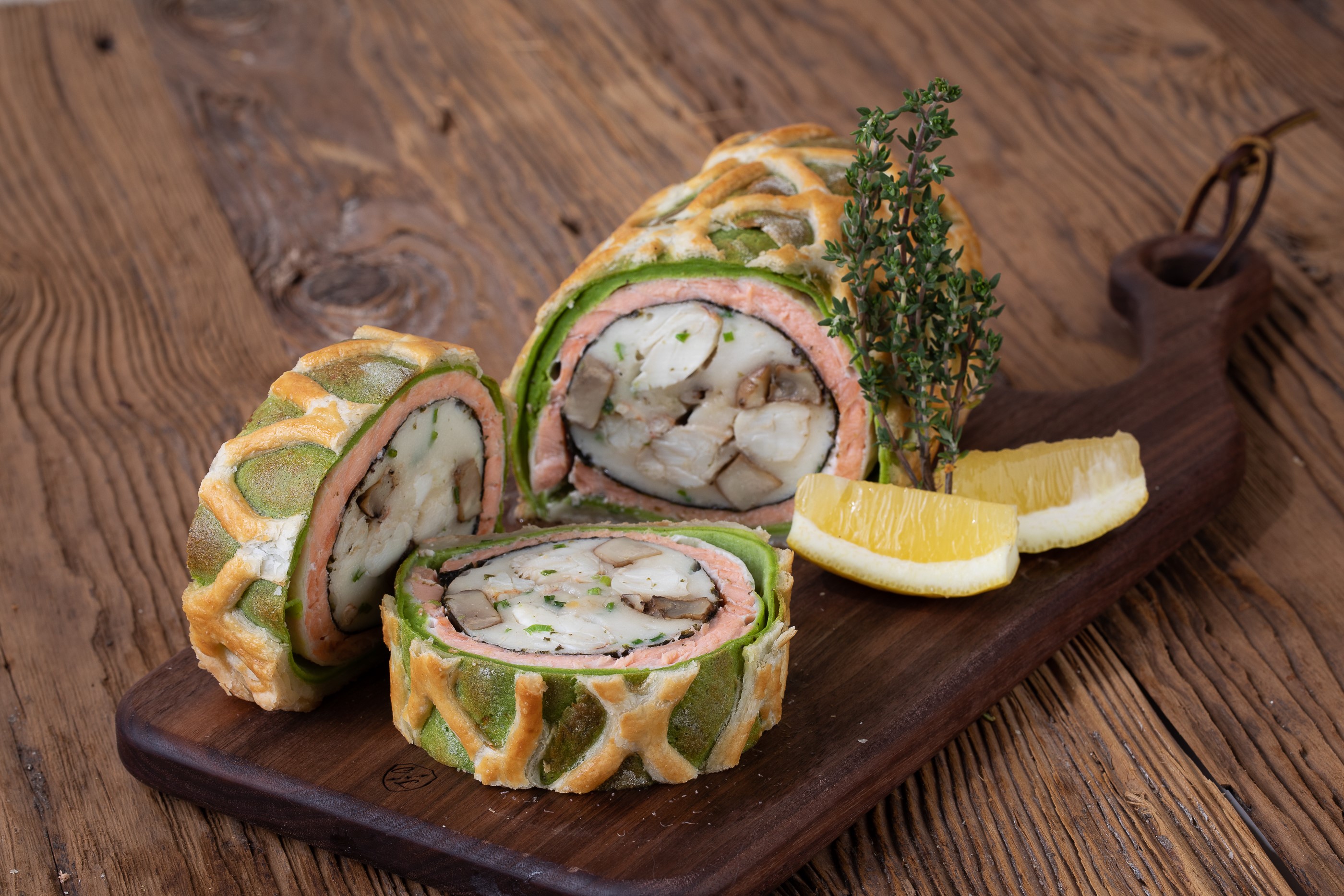 Crab Stuffed Salmon Wellington - 6 oz | Heron Point Seafood