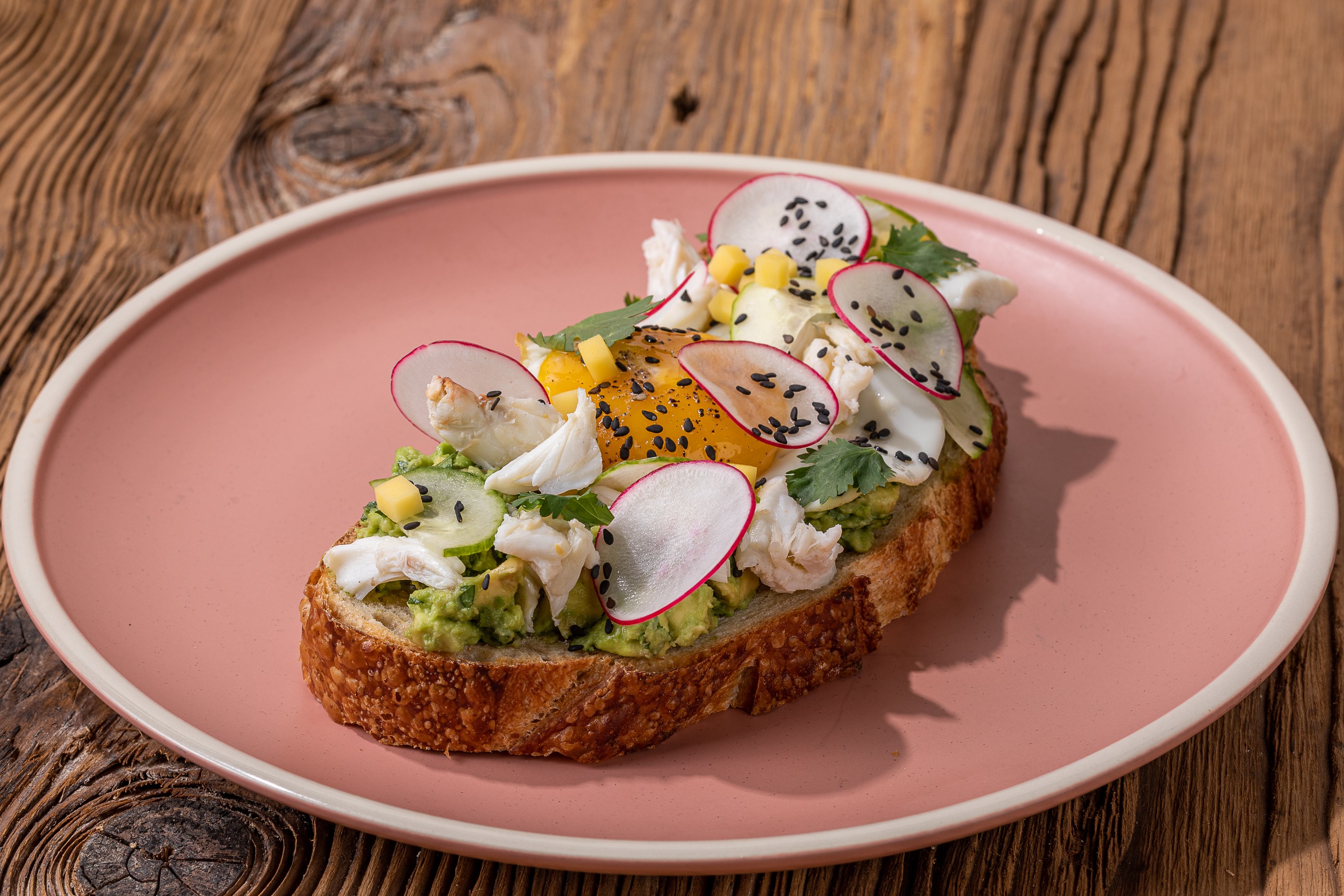 Crab & Avocado Toast - 16 oz | Heron Point Seafood